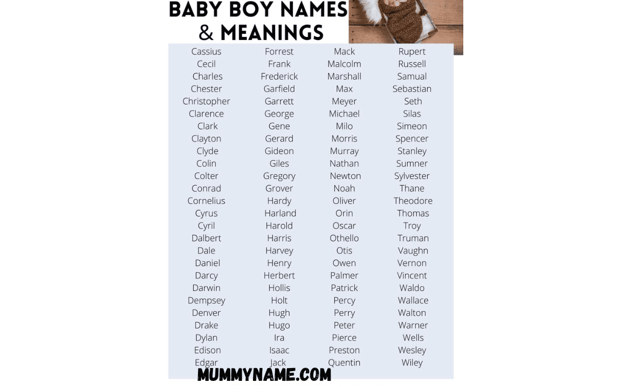 250+ Top Old-Fashioned Baby Boy Names And Meanings - Mummy Name